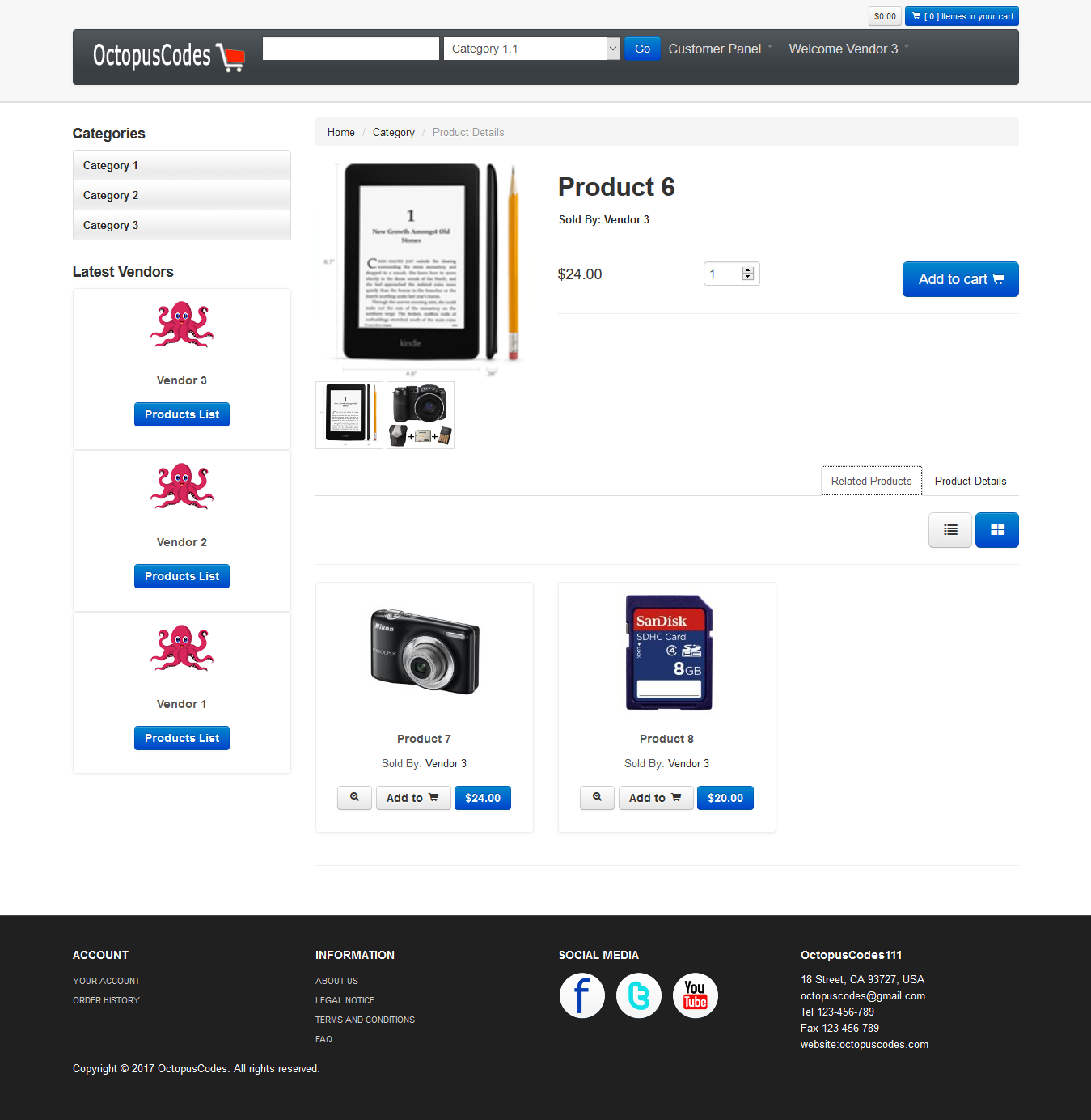 Ecommerce Multi-Vendor Shopping Cart by octopuscodes | CodeCanyon